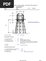 Elevated Water Tank Design | PDF | Beam (Structure) | Pascal (Unit)
