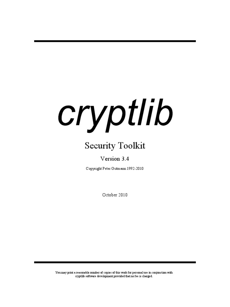 Cryptlib Manual | PDF | Cyberwarfare | Security