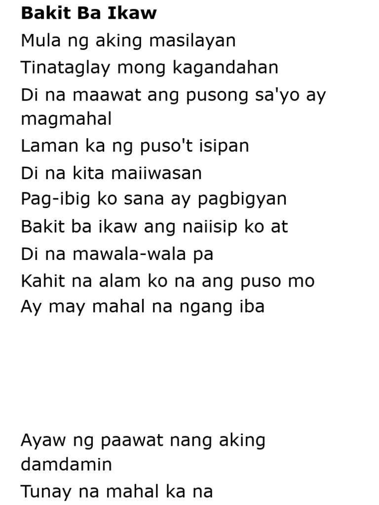 Bakit Ba Ikaw | PDF