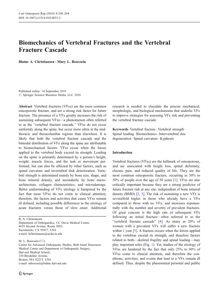 Understanding the Vertebral Fracture Cascade | PDF | Vertebral Column ...