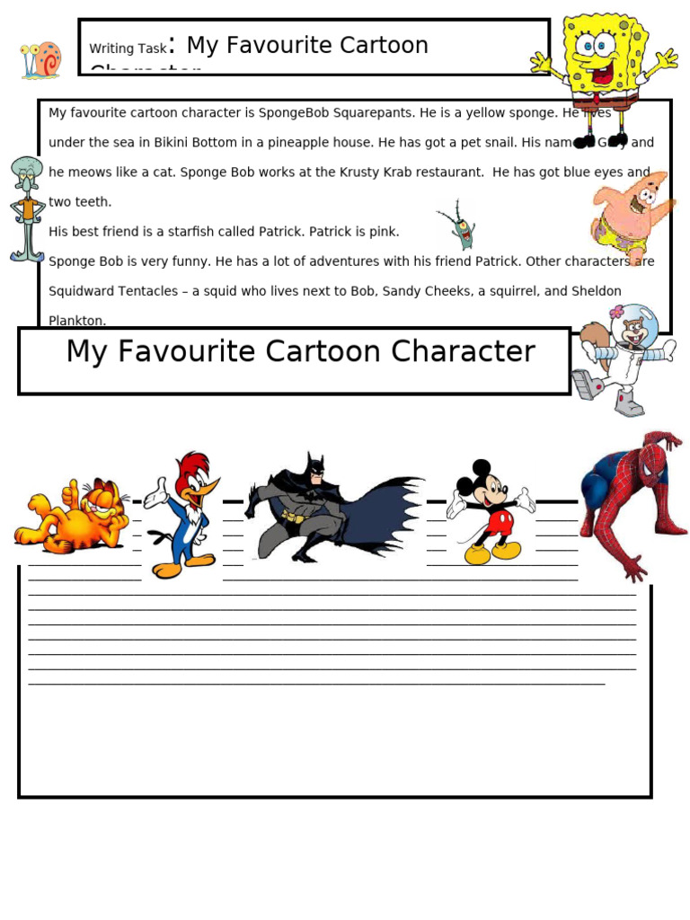My Favorite Cartoon Character | PDF