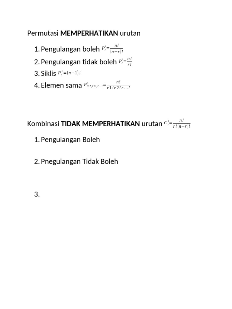 Permutasi & Kombinasi | PDF