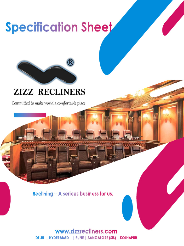 Zizz Recliners PVT LTD - Recliners Specification Sheet | PDF | Chair ...