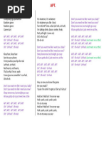 Apt Lyrics: Full English Version | PDF