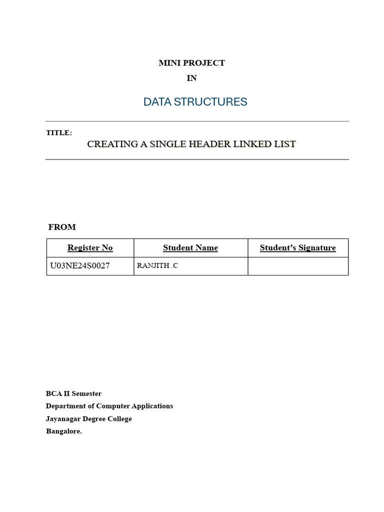 Mini Project Ranjith Ready | PDF | Computer Data | Computing