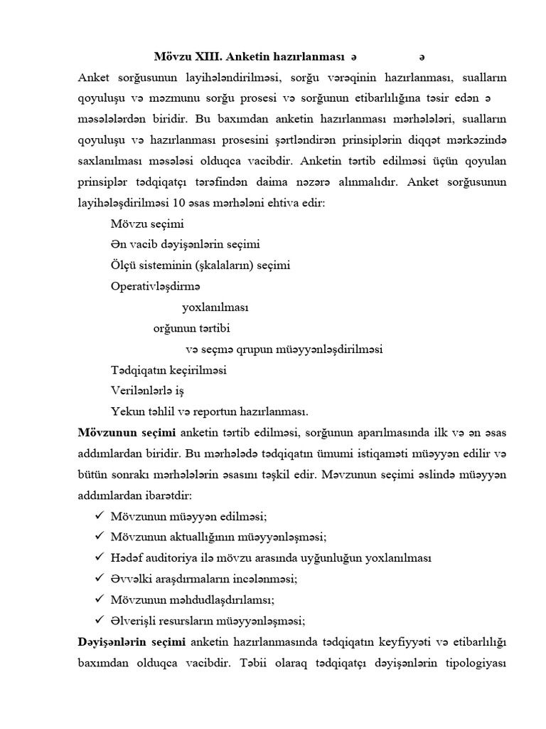 Tedqiqat Movzu 13 | PDF