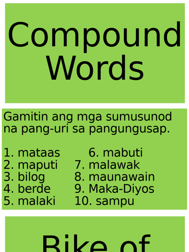Compund Wordss | PDF