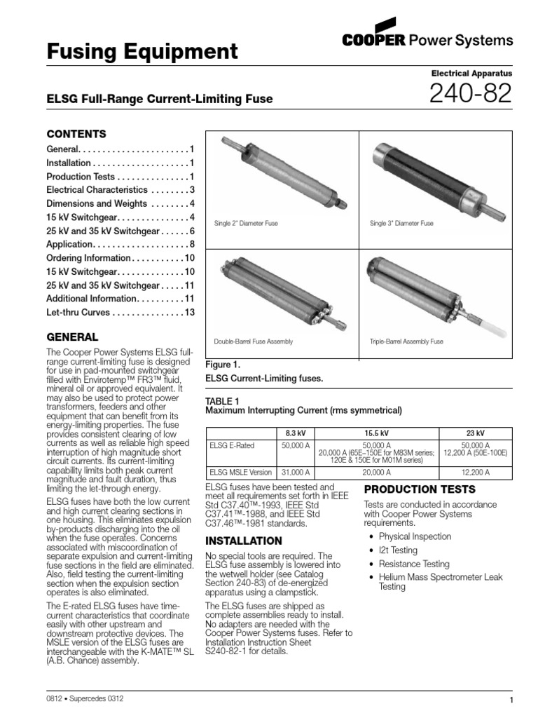 Cl휴즈 카다로그_elsg Full Range Cl Fuse | PDF | Fuse (Electrical) | Transformer