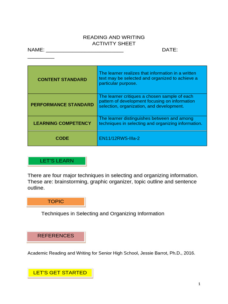 JOHN- EN11-12RWS-IIIa-2 | PDF | Learning | Human Communication