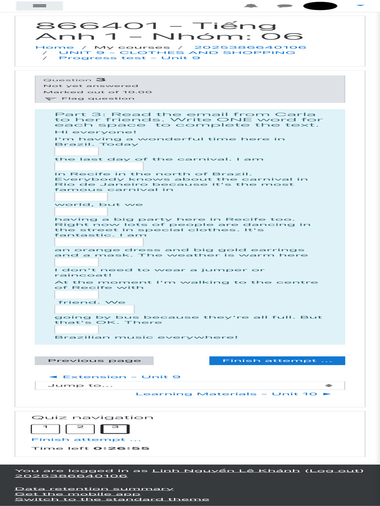 Progress Test - Unit 9 | PDF