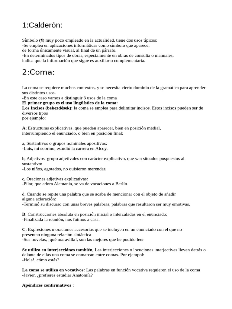 La Coma | PDF | Coma | Lingüística