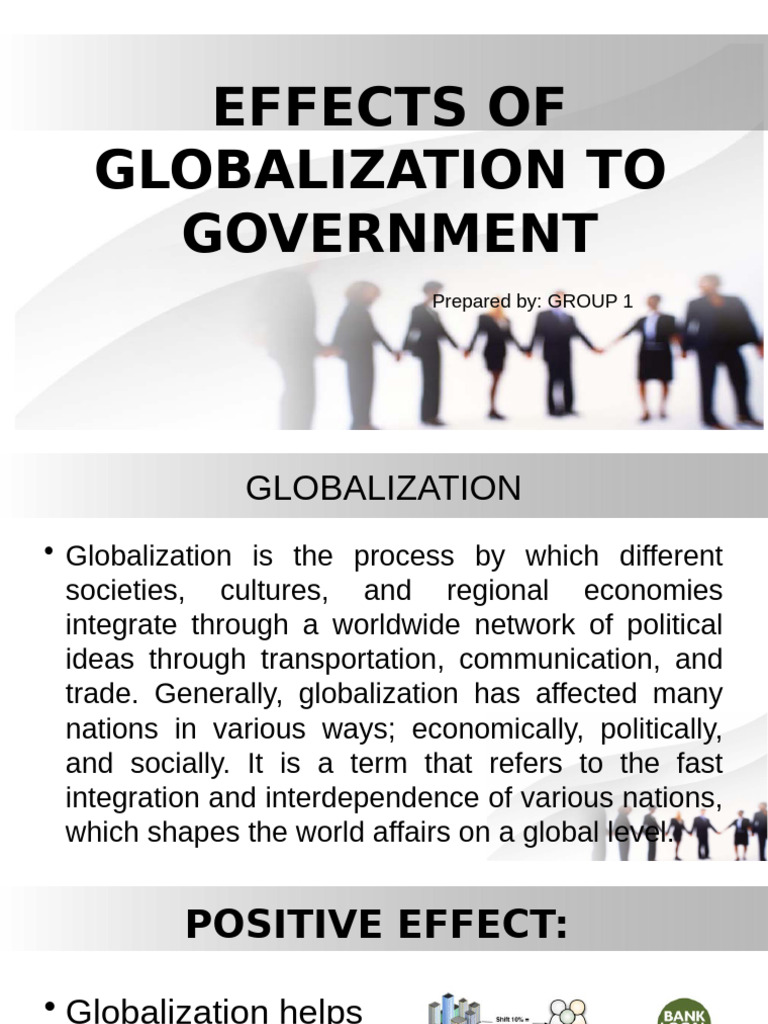 Gec 8 Presentation Effect of Globalization | PDF | Globalization ...