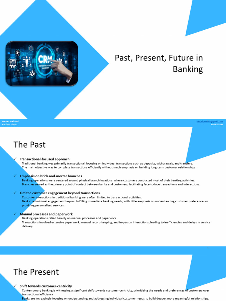 01 Business Past Present Future | PDF | Banks | Customer Satisfaction
