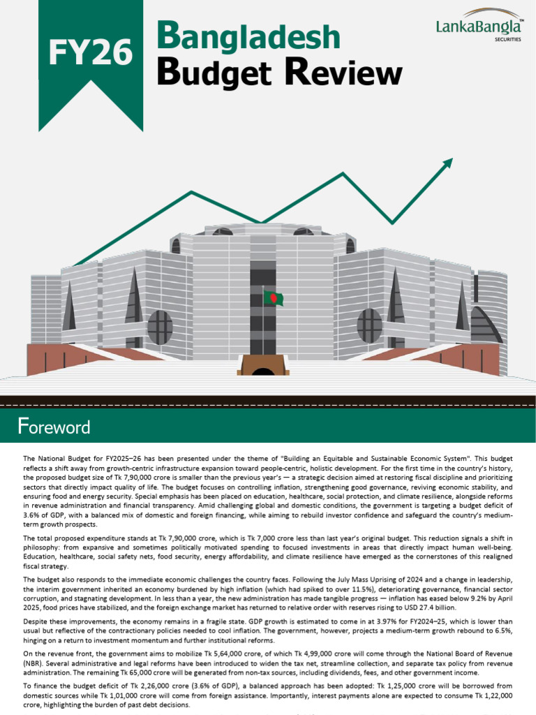 Bangladesh FY26 Budget Review Highlights | PDF | Government Budget ...