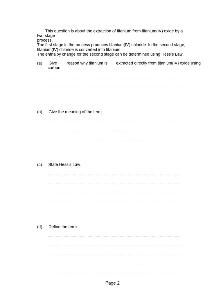 Application of Hesss Law 3 QP | PDF | Salt (Chemistry) | Chemical Reactions