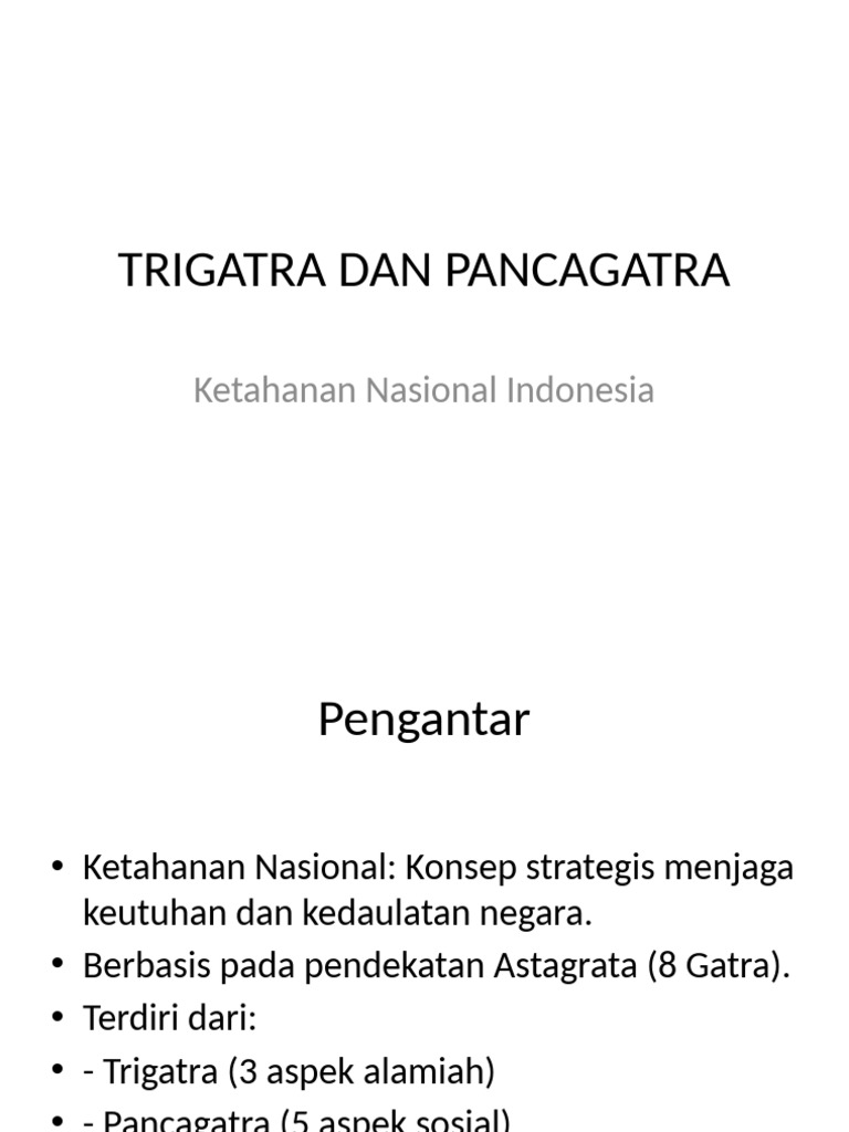 Materi Trigatra Dan Pancagatra | PDF