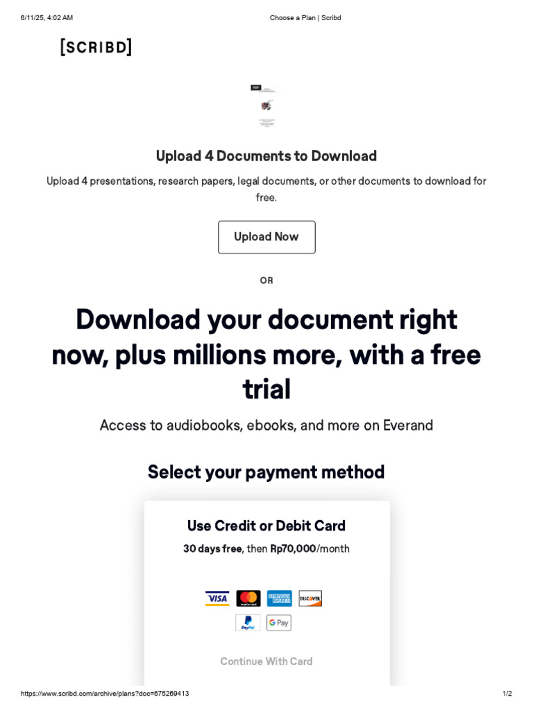 Choose A Plan - Scribd | PDF