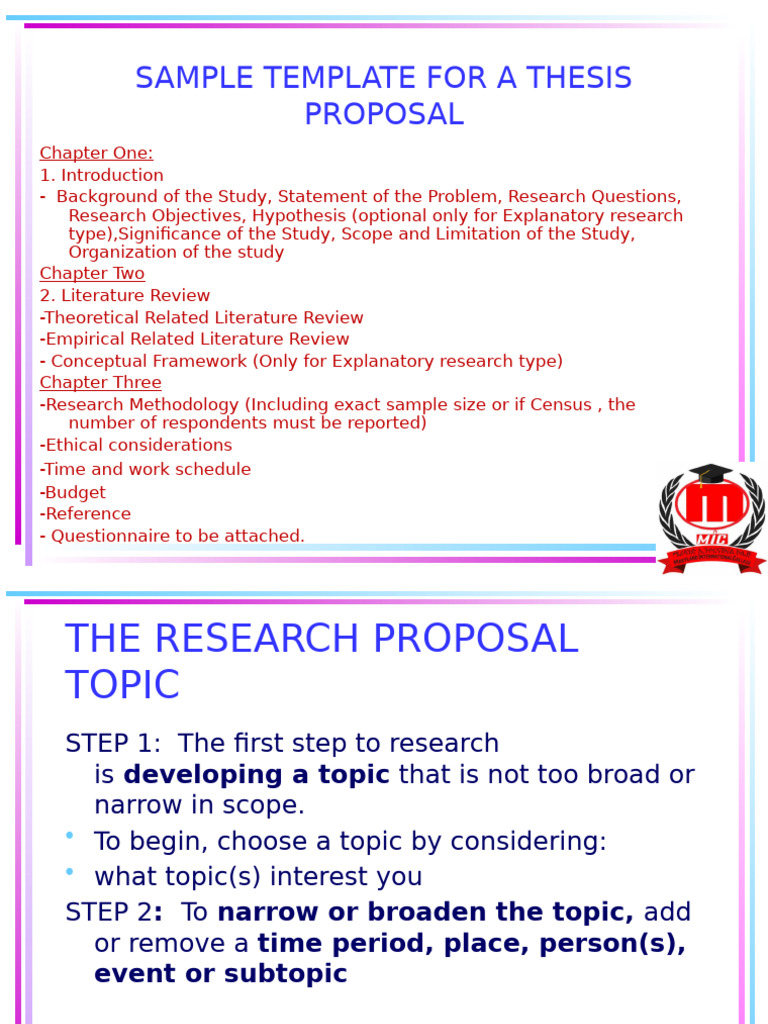 Sample Guideline for Final Thesis Proposal Submission | PDF | Methodology | Sampling (Statistics)