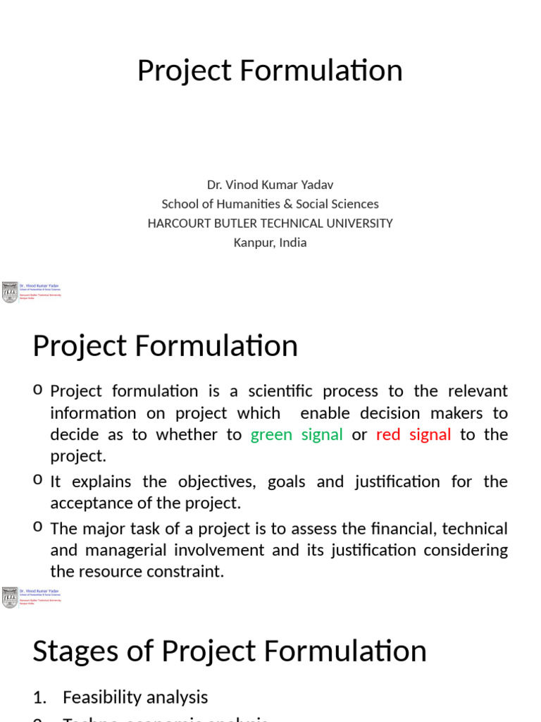 7 Stages of Project Formulation | PDF | Net Present Value | Financial ...