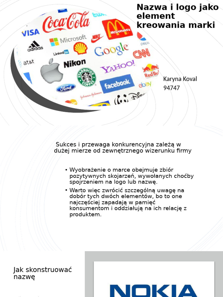 Nazwa I Logo Marki Jako Element Kreowanie Marki | PDF