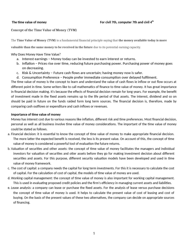 The Time Value of Money | PDF | Interest | Present Value