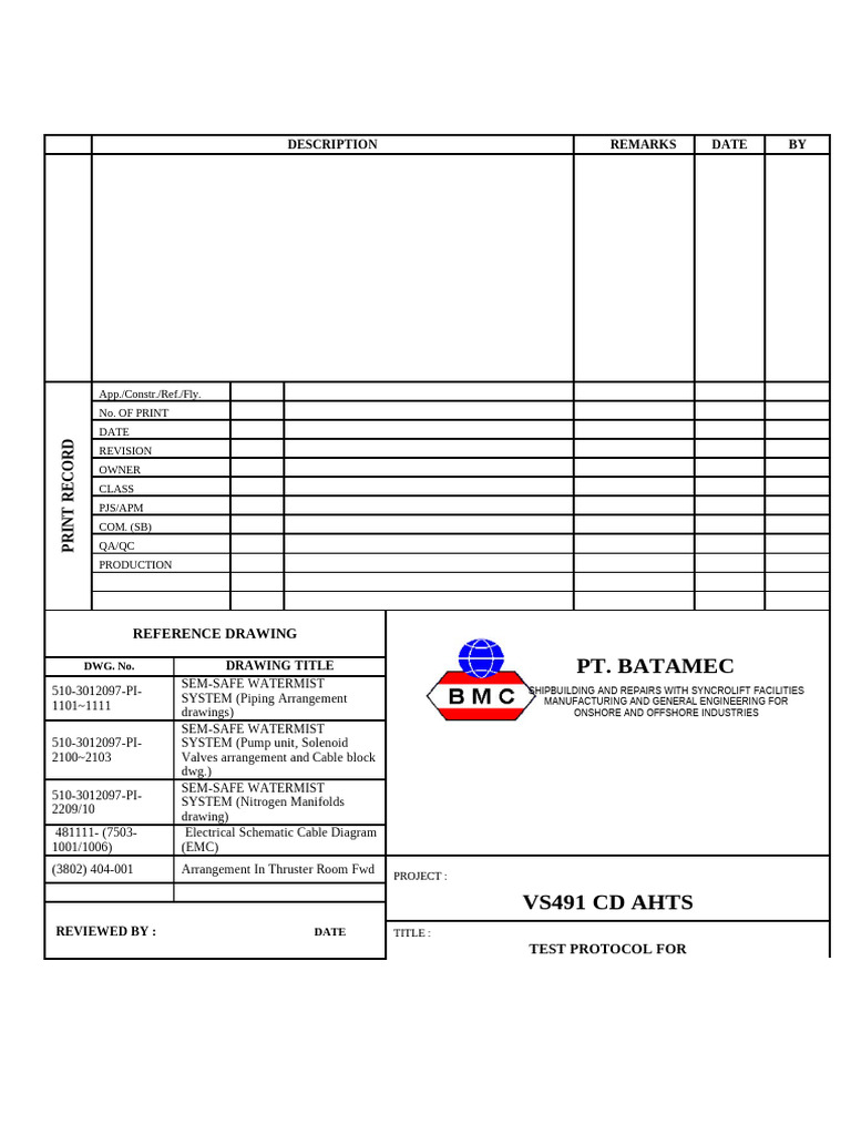 H.7050 - TP - P26 - Watermist System (Rev.0) | PDF | Pump | Valve