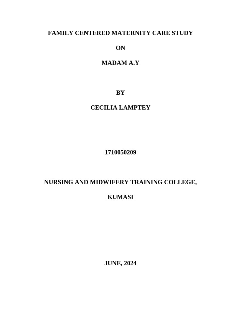 Serwaa Finished | PDF | Pregnancy | Childbirth