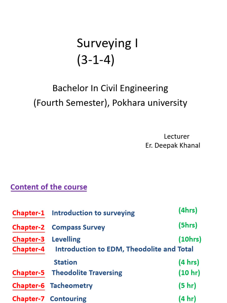 Chapter 1 Introduction To Surveying | PDF | Surveying | Observational Error
