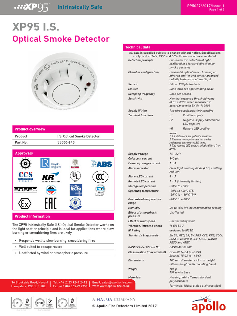 Optical Smoke Detector - Datasheet | PDF | Light Emitting Diode | Diode
