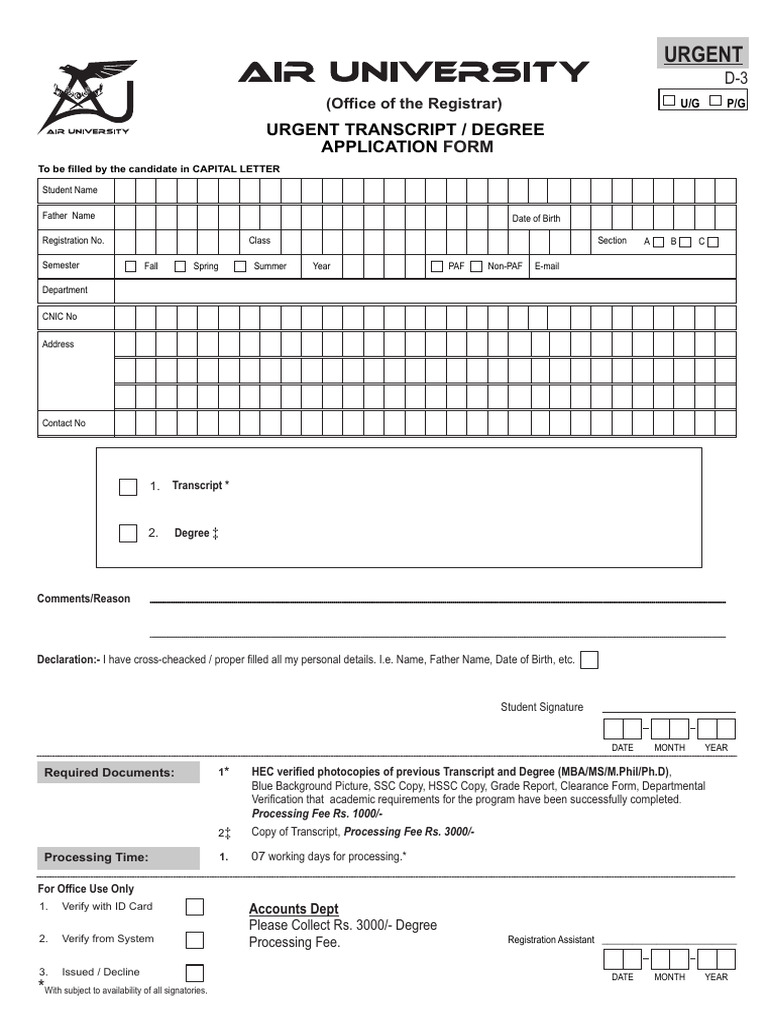 Urgent Transcript and Degree Form | PDF | Applications Of Cryptography | Government And Personhood