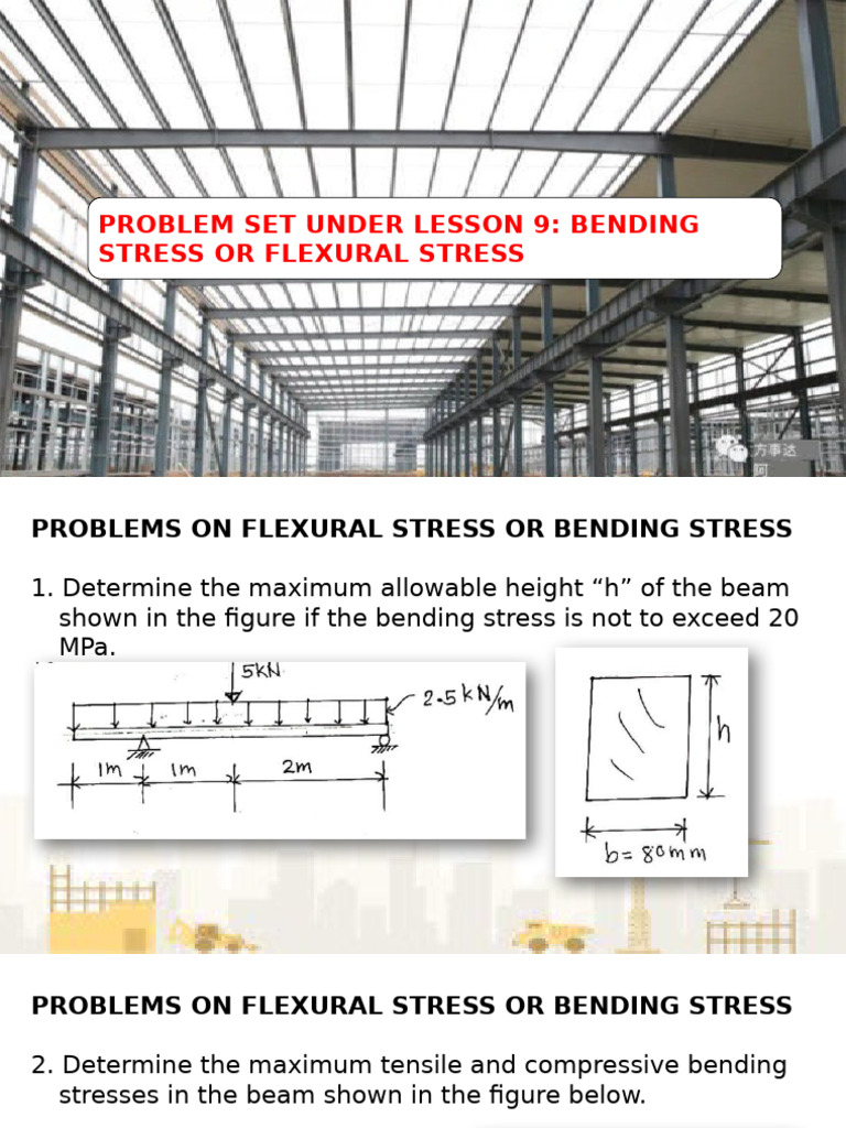 EMech 3 - Problem Set Under Lesson 9 - Bending Stress | PDF