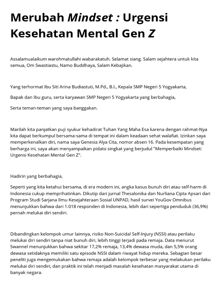 Merubah Mindset Urgensi Kesehatan Mental Gen Z - 20250526 - 195653 ...