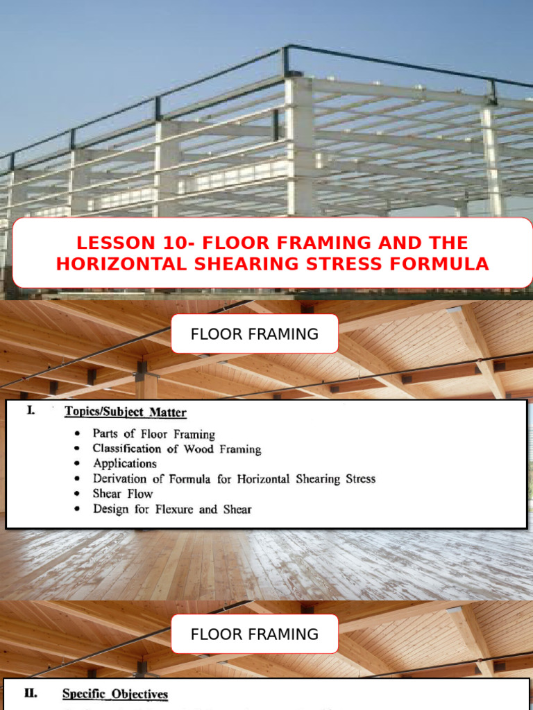 Emech 3 - Lesson 10-Floor Framing and Horizontal Sheering Stress ...