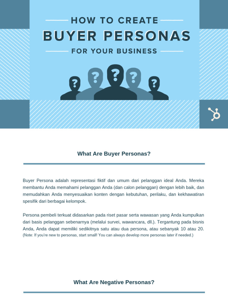 Memahami Buyer Personas dan Contoh | PDF