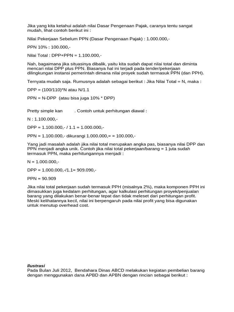 Perhitungan DPP, PPN, dan PPh 22 | PDF