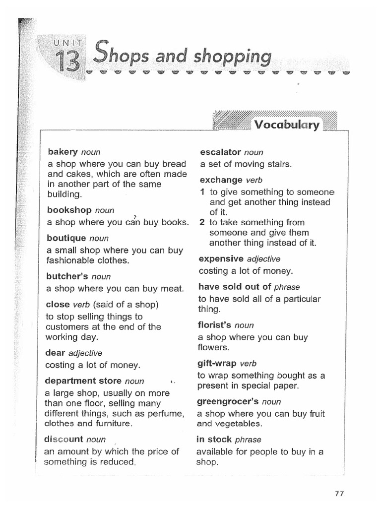 Shops and Shopping: Preposition | PDF