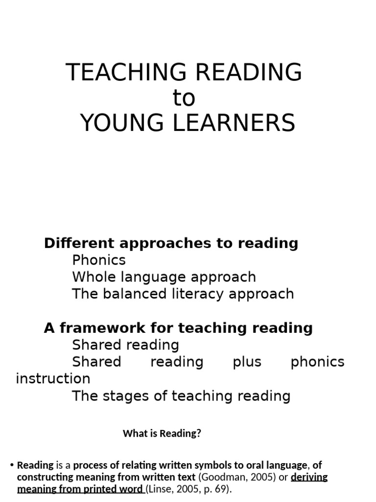 1 Teaching Reading - Presentation | PDF | Phonics | Cognitive Science