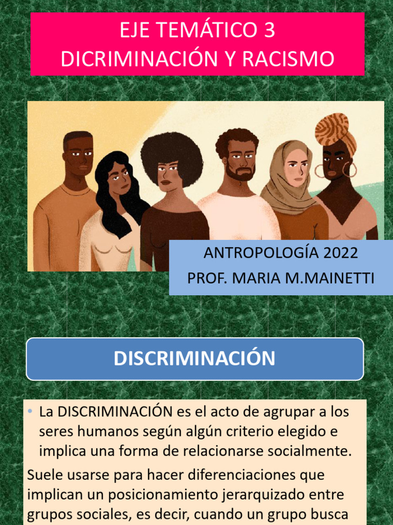 Racismo: Construcción y Consecuencias | PDF | Racismo | Discriminación ...