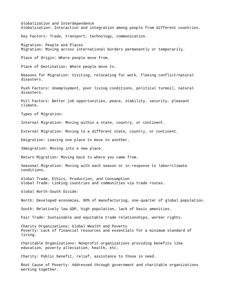 Globalization and Interdependence | PDF