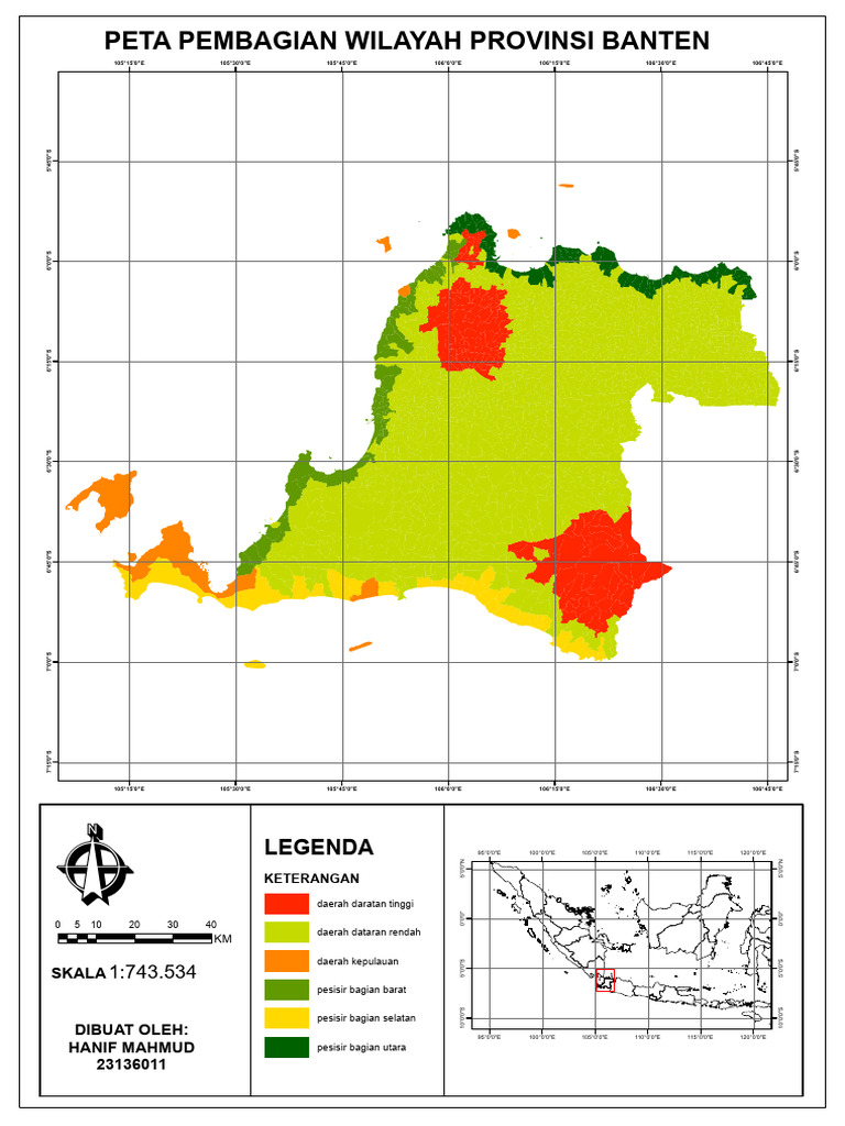 Peta Pembagian Wilayah Provinsi Banten | PDF