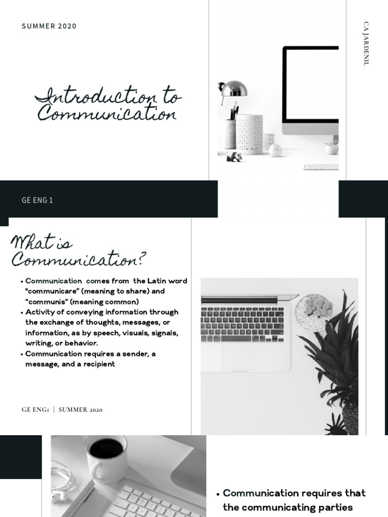 Introduction To Communication | PDF