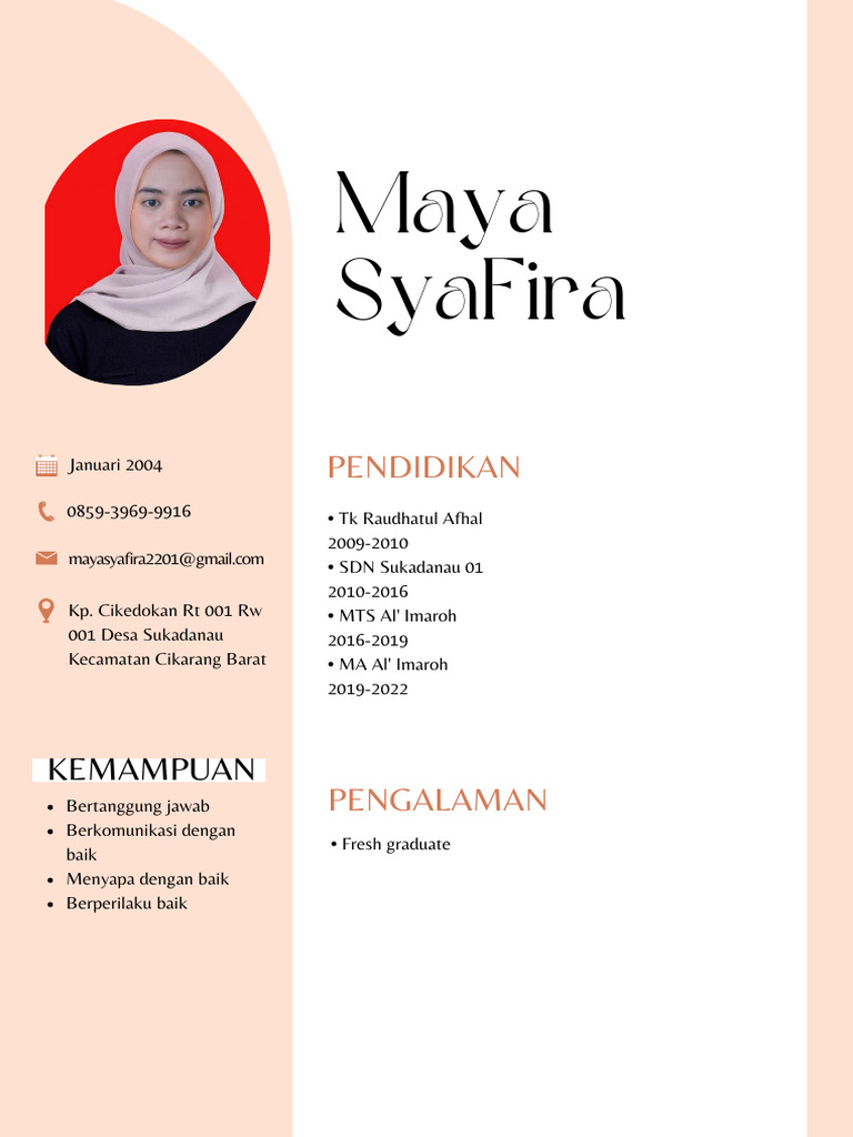 Minimalis Pastel CV Daftar Riwayat Hidup Guru Pendidikan Anak Usia Dini Pau - 20250611 - 173715 ...