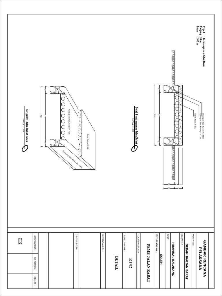 Jalan Setapak RT 002 Uk 50 M X 2 M | PDF