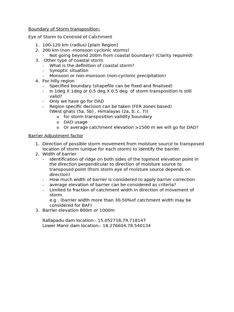Guidelines On Storm Selection | PDF