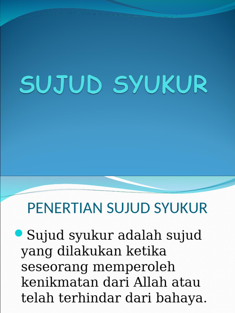Sujud Syukur | PDF