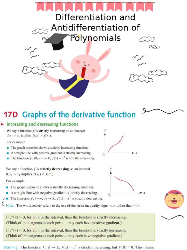 Differentiation and Antidifferentiation of Polynomials | PDF