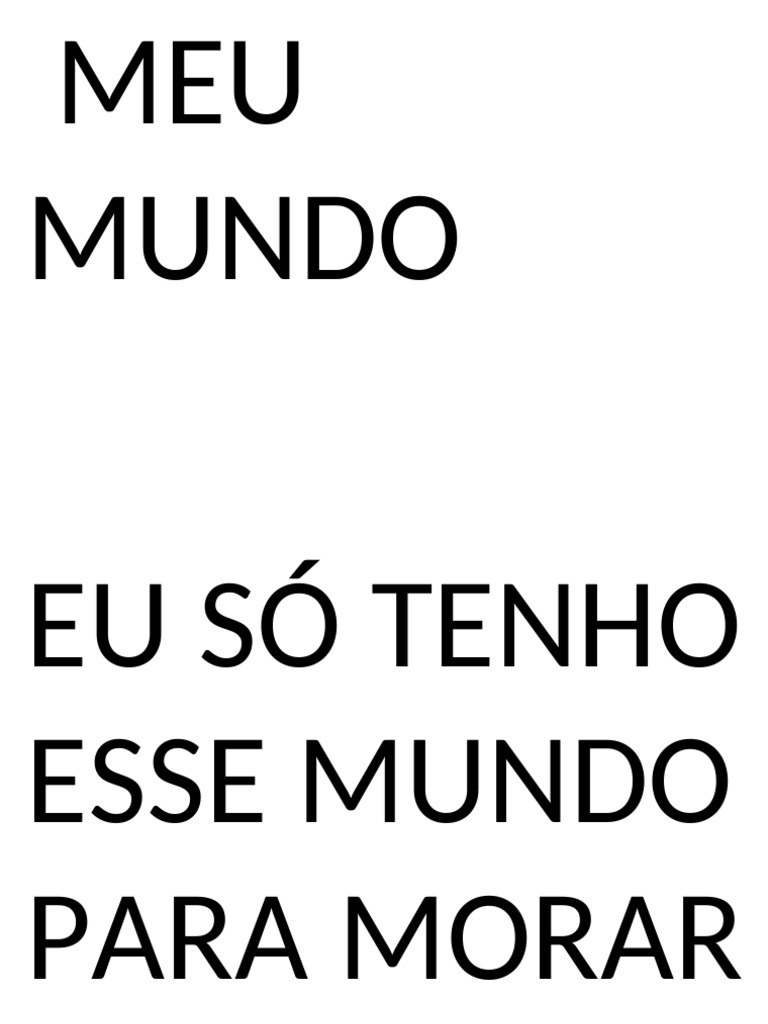 Meu Mundo | PDF