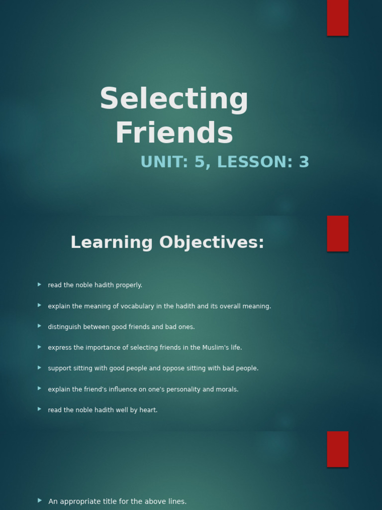 Importance of Choosing Good Friends | PDF | Perfume
