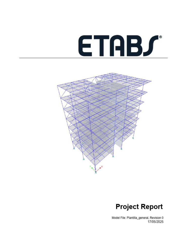 Anexo 1. Reporte Del ETABS - Modelo Del Proyecto | PDF | Structural Engineering | Building ...