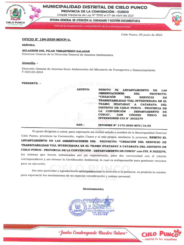 Oficio #194-2025-MDCP | PDF